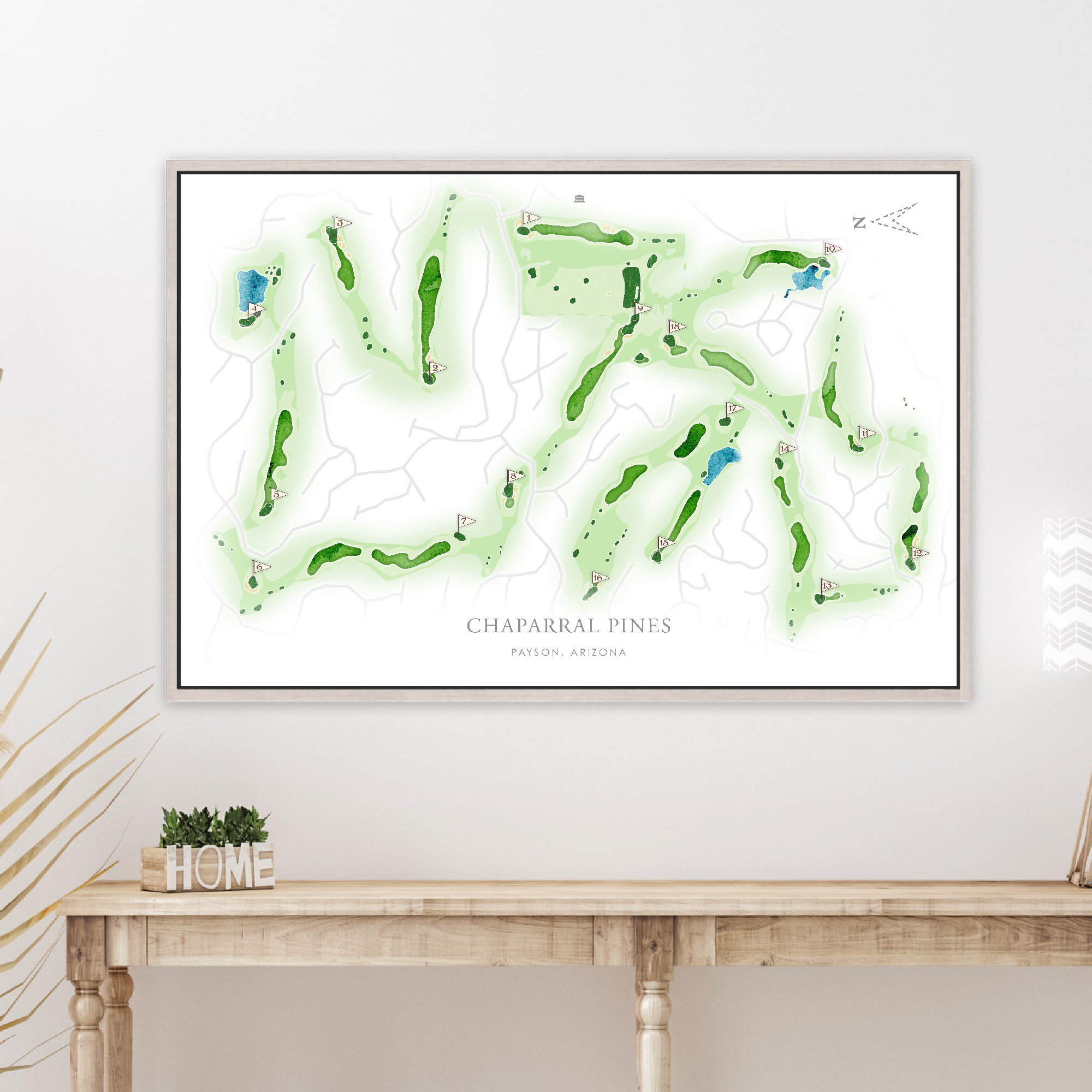 Chaparral Pines Golf Course Map Arizona Course Layout AZ - Etsy
