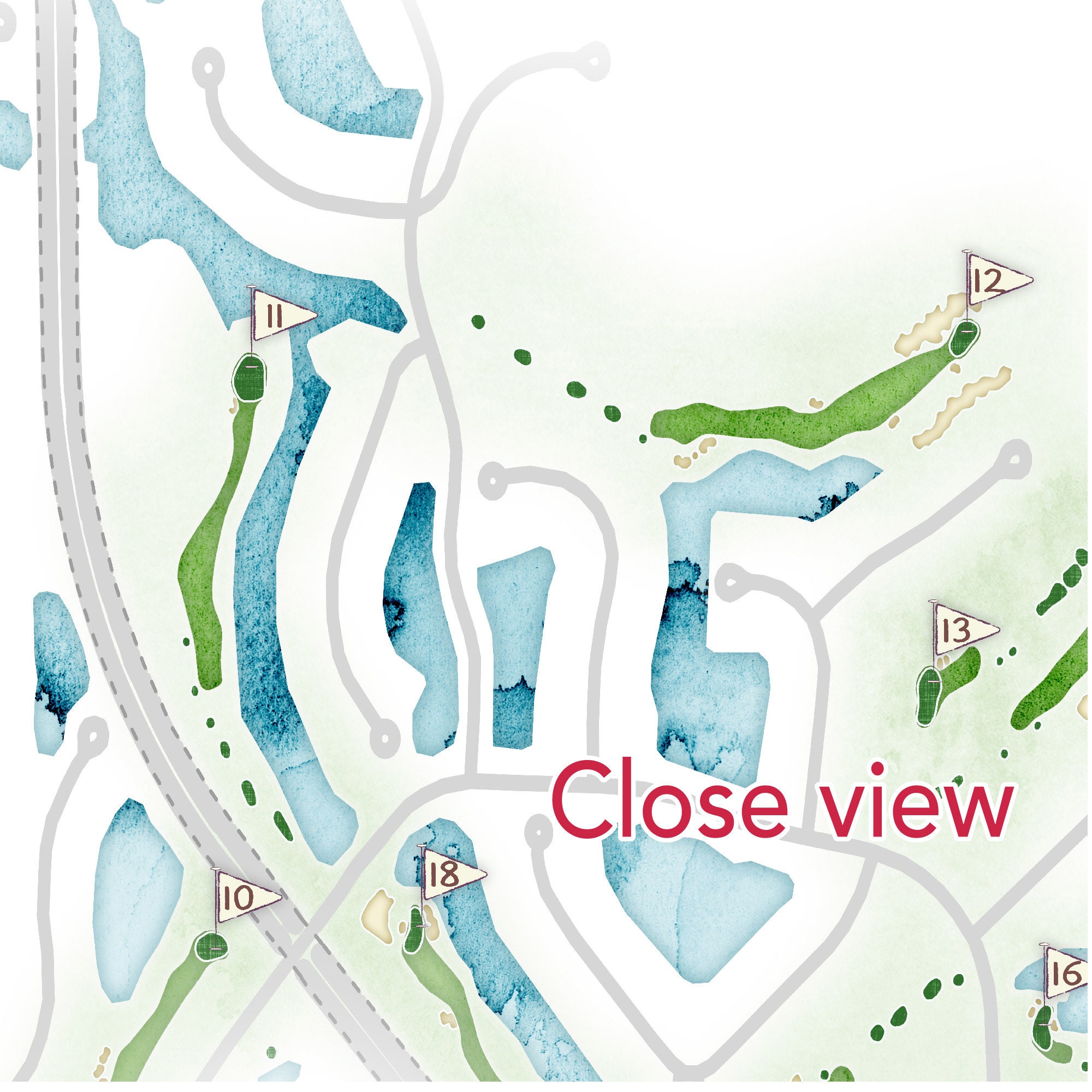 Shadow Wood Golf Course Map Layout of North Course, Florida Golfer ...