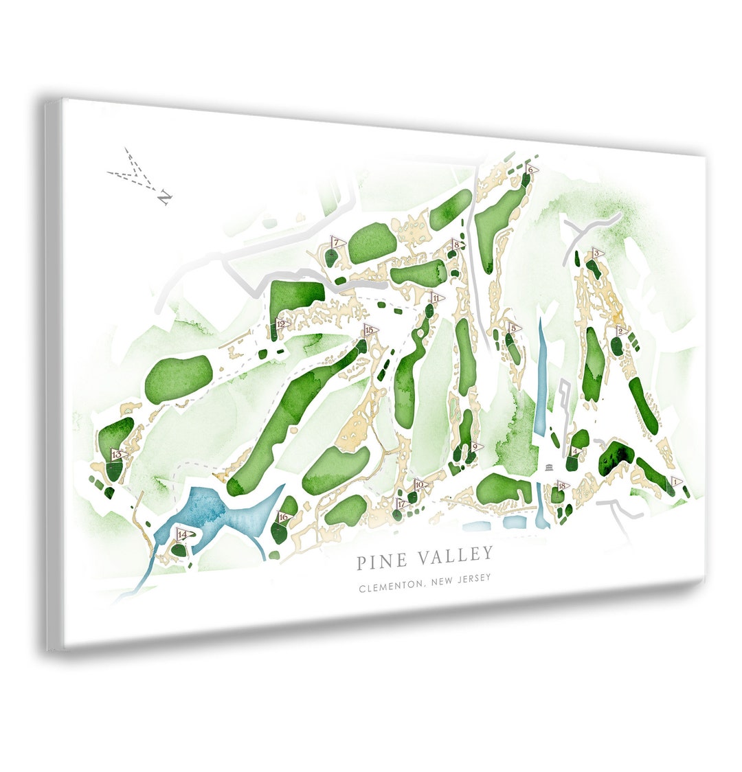 Pine Valley Golf Course Map, Course Layout of New Jersey Golf Map for ...
