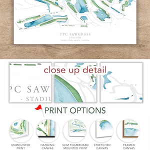 TPC Sawgrass Course Map, STADIUM Course Layout, Florida Golf Gift ...
