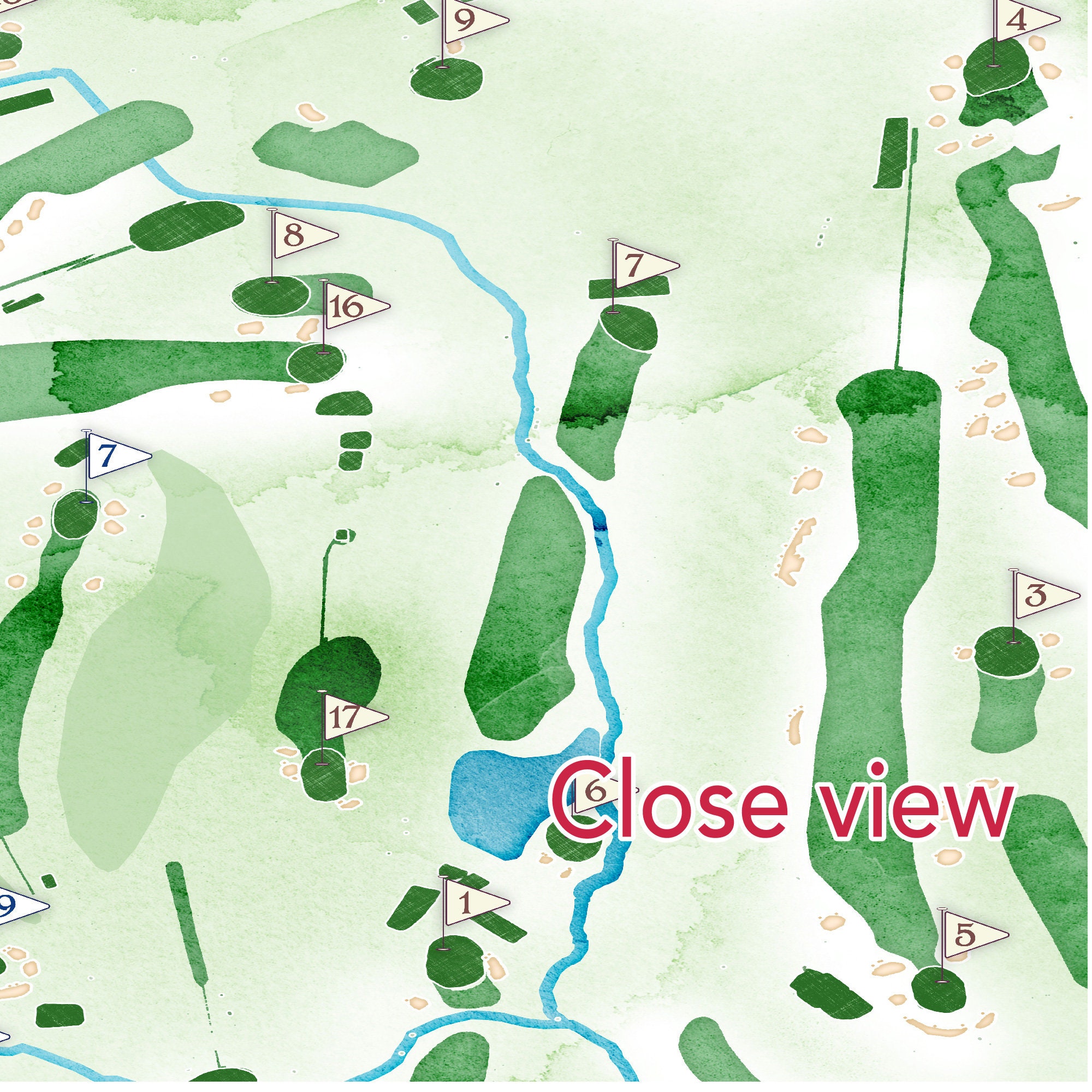 The Bear's Golf Course Map, Jupiter Florida Club Course Layout, Golf ...