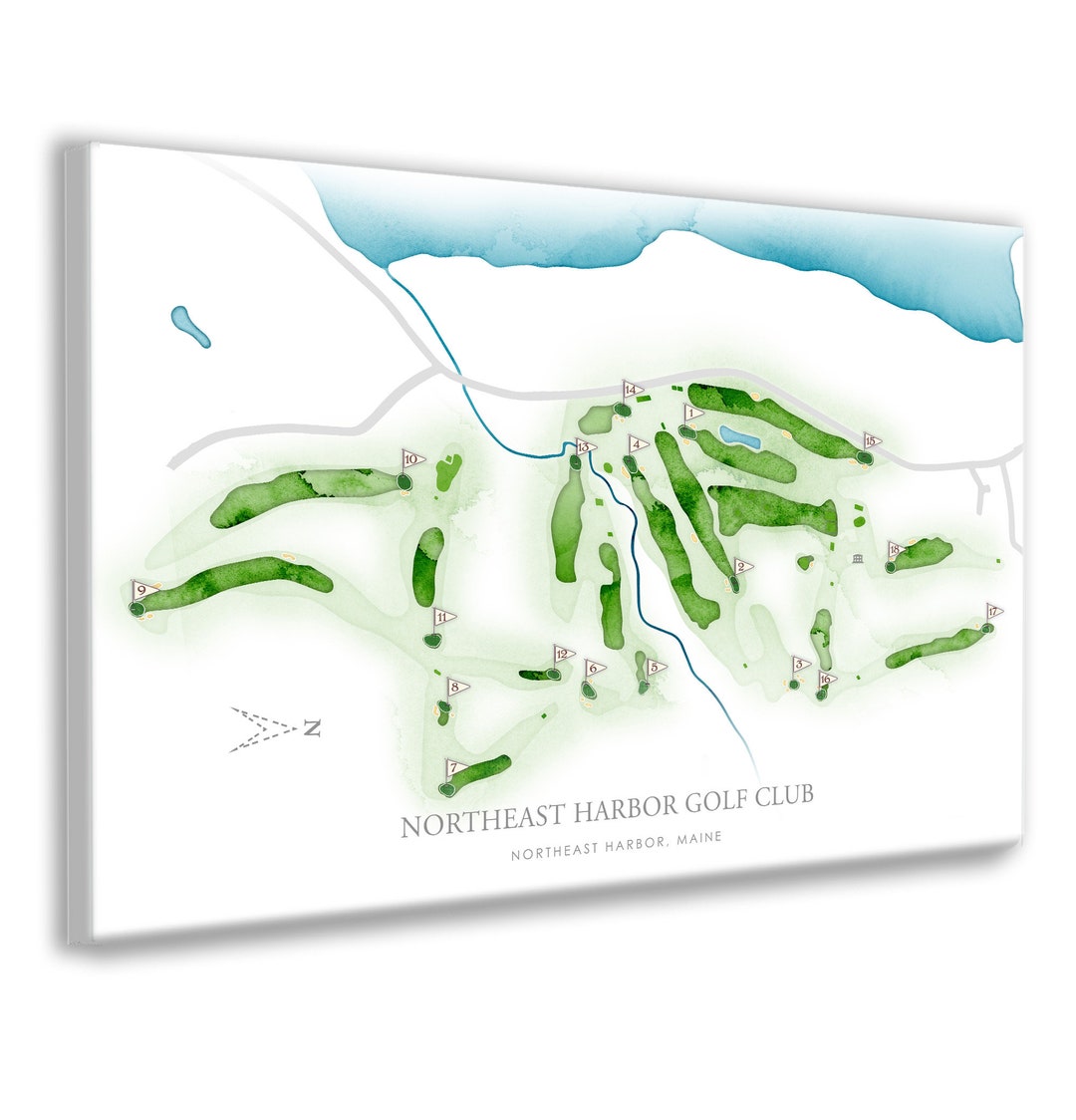 Northeast Harbor Golf Course Map Layout of Course for Maine Golfer ...