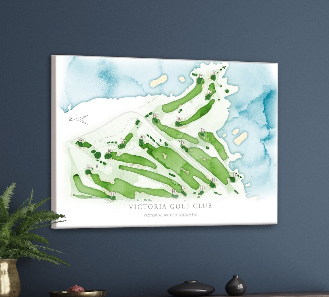 Victoria Golf Course Map, Golf in BC Canada Course Layout, Personalized ...