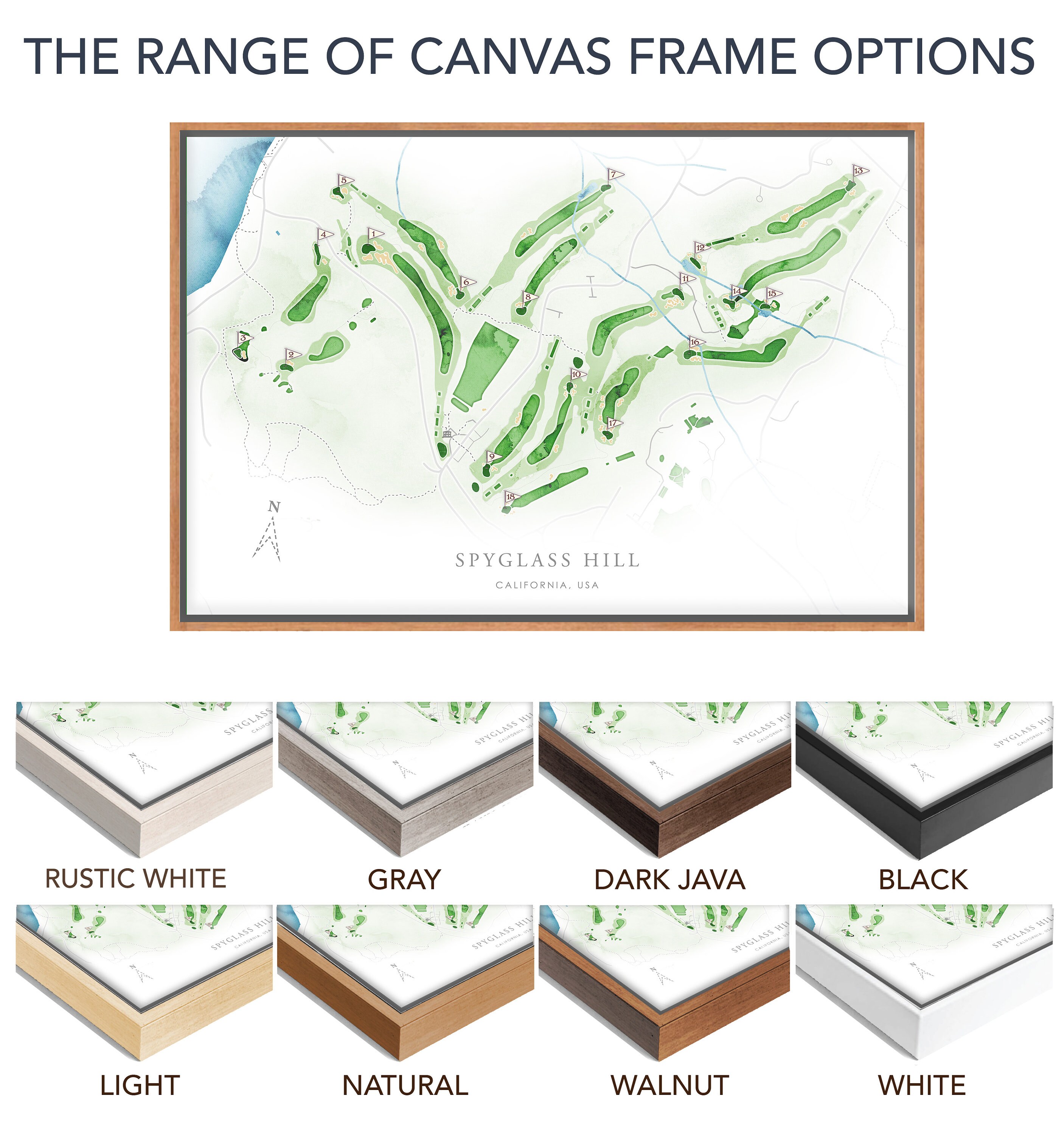 Spyglass Hill Golf Course Map, California Golf Course Layout, Sporty ...