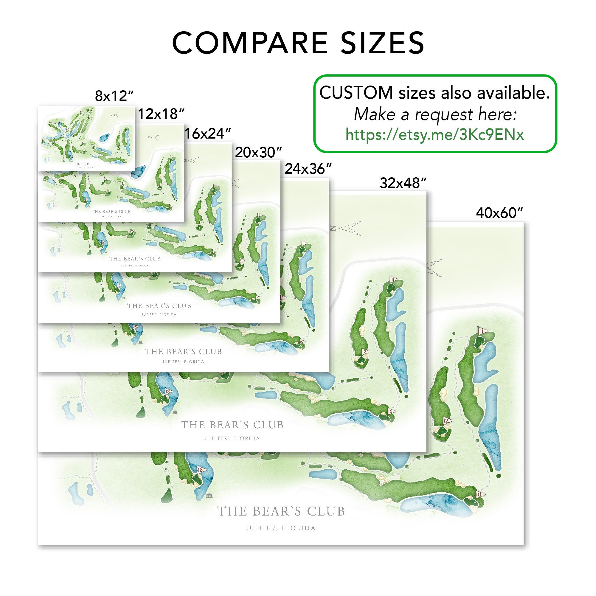 The Bear's Golf Course Map, Jupiter Florida Club Course Layout, Golf ...