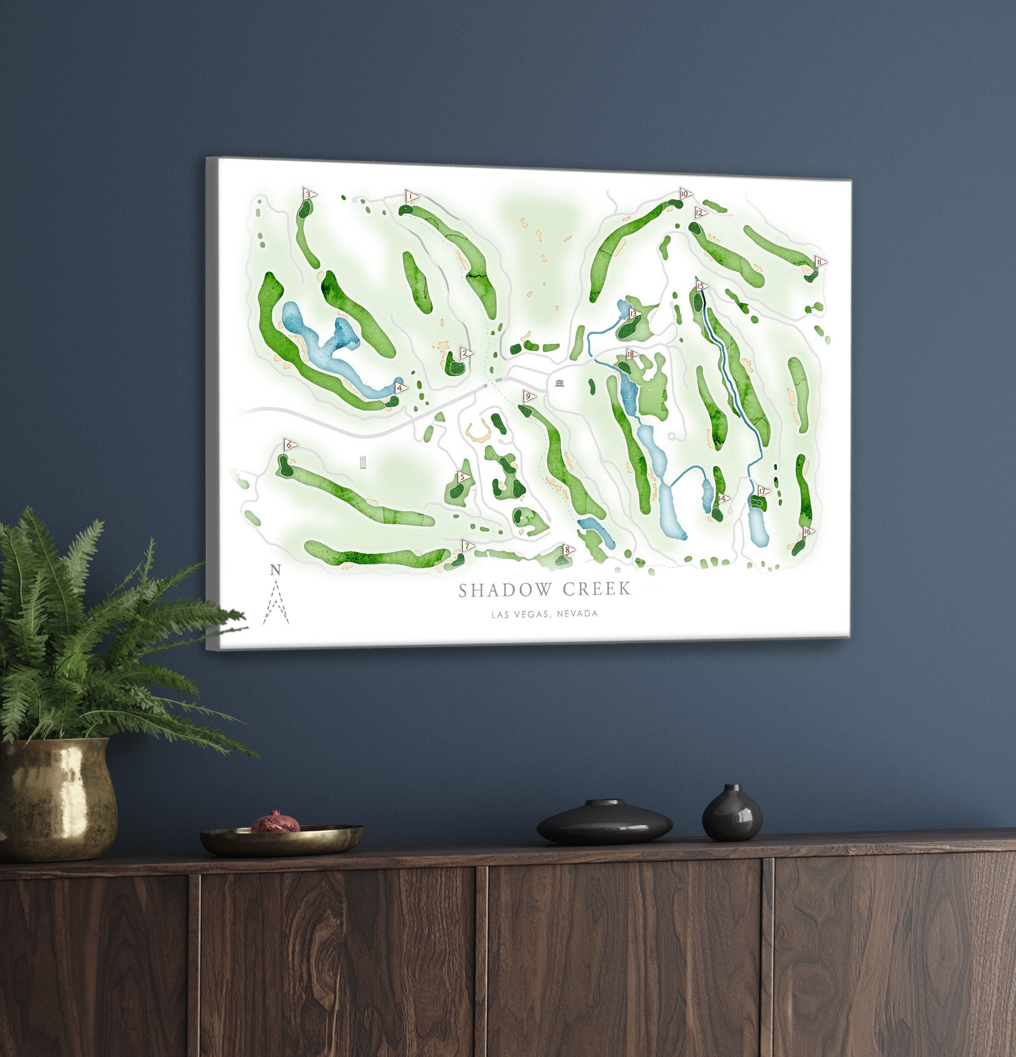 Shadow Creek Golf Course Map Layout of Course for Las Vegas Golfer, RV ...