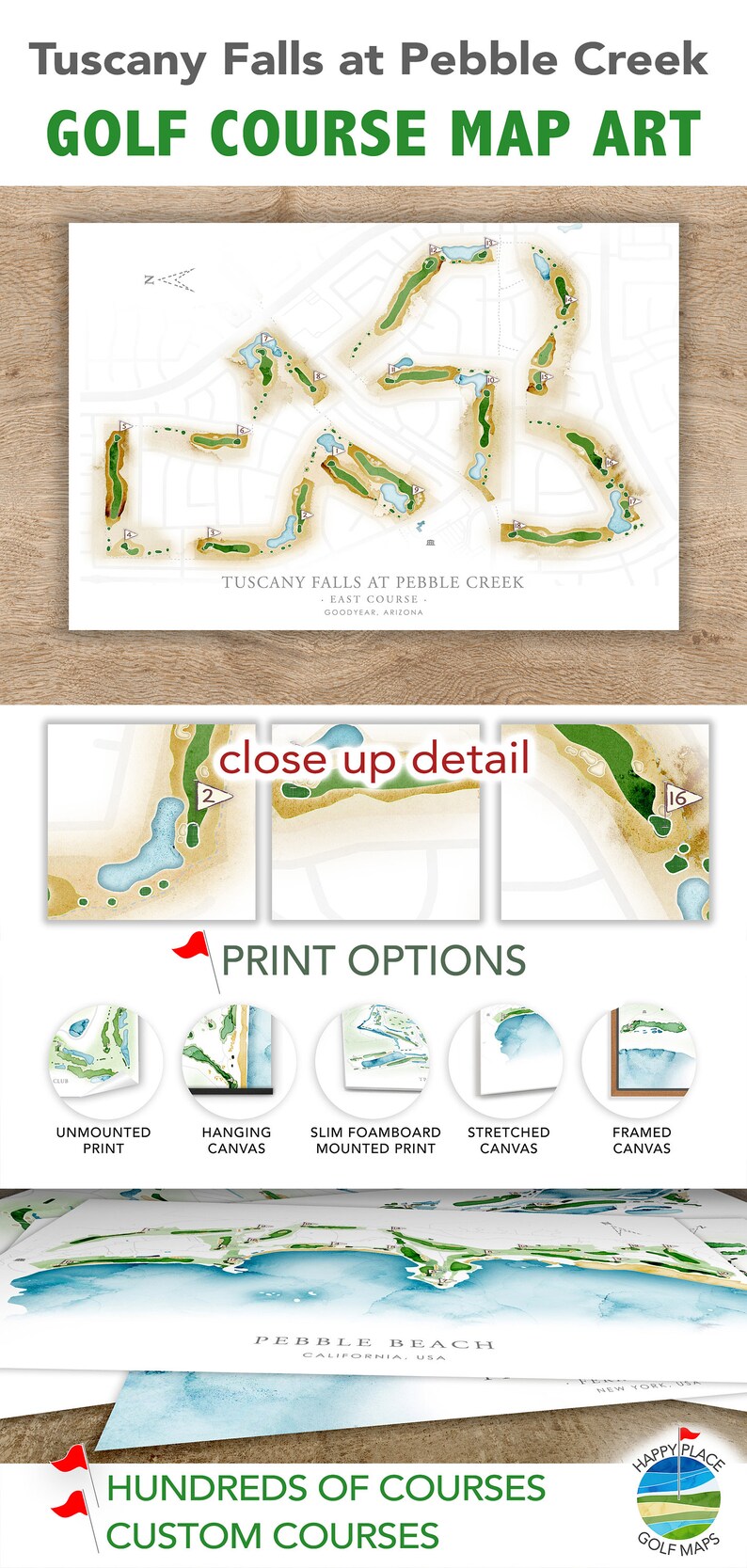 Tuscany Falls Golf Course Map, Pebble Creek, Good Year AZ Golf Course ...