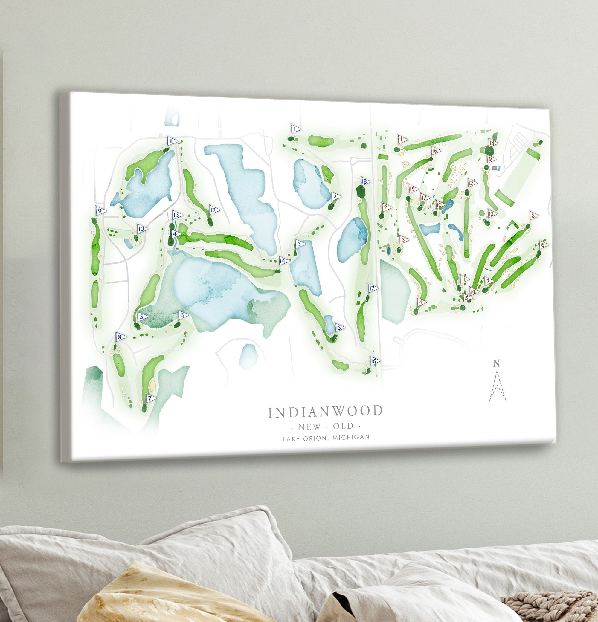 Indianwood Golf Course Map, MI Golf Club Course Layout, Fathers Golf ...