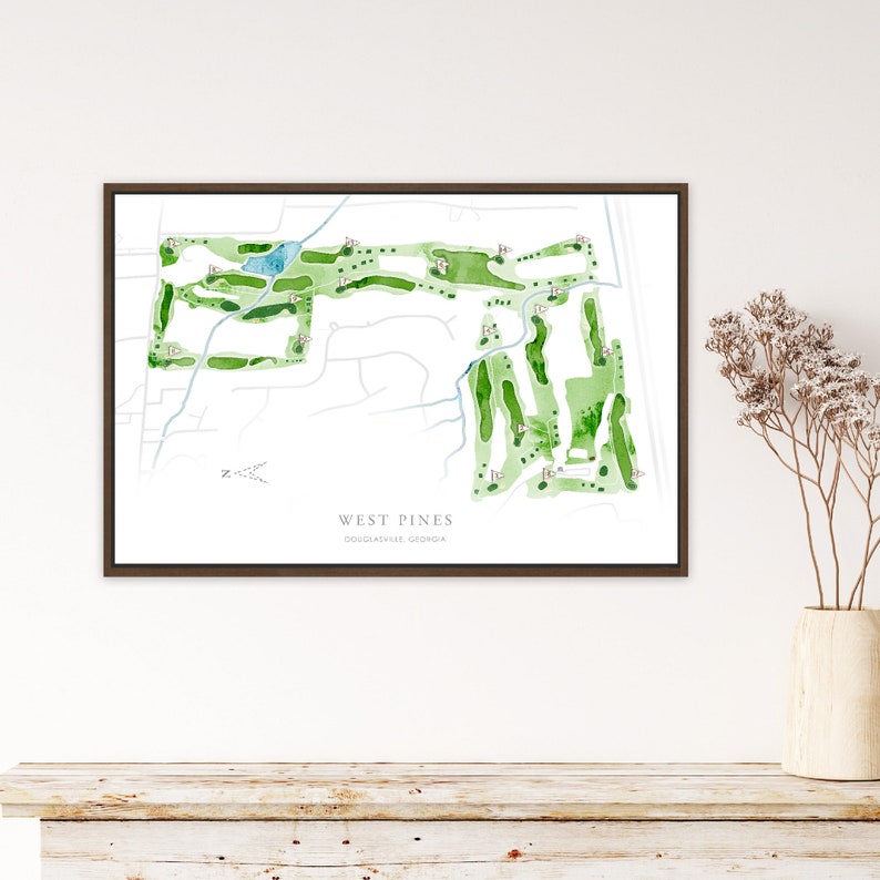 West Pines Golf Course Map Course Layout of Georgia Golf Map - Etsy