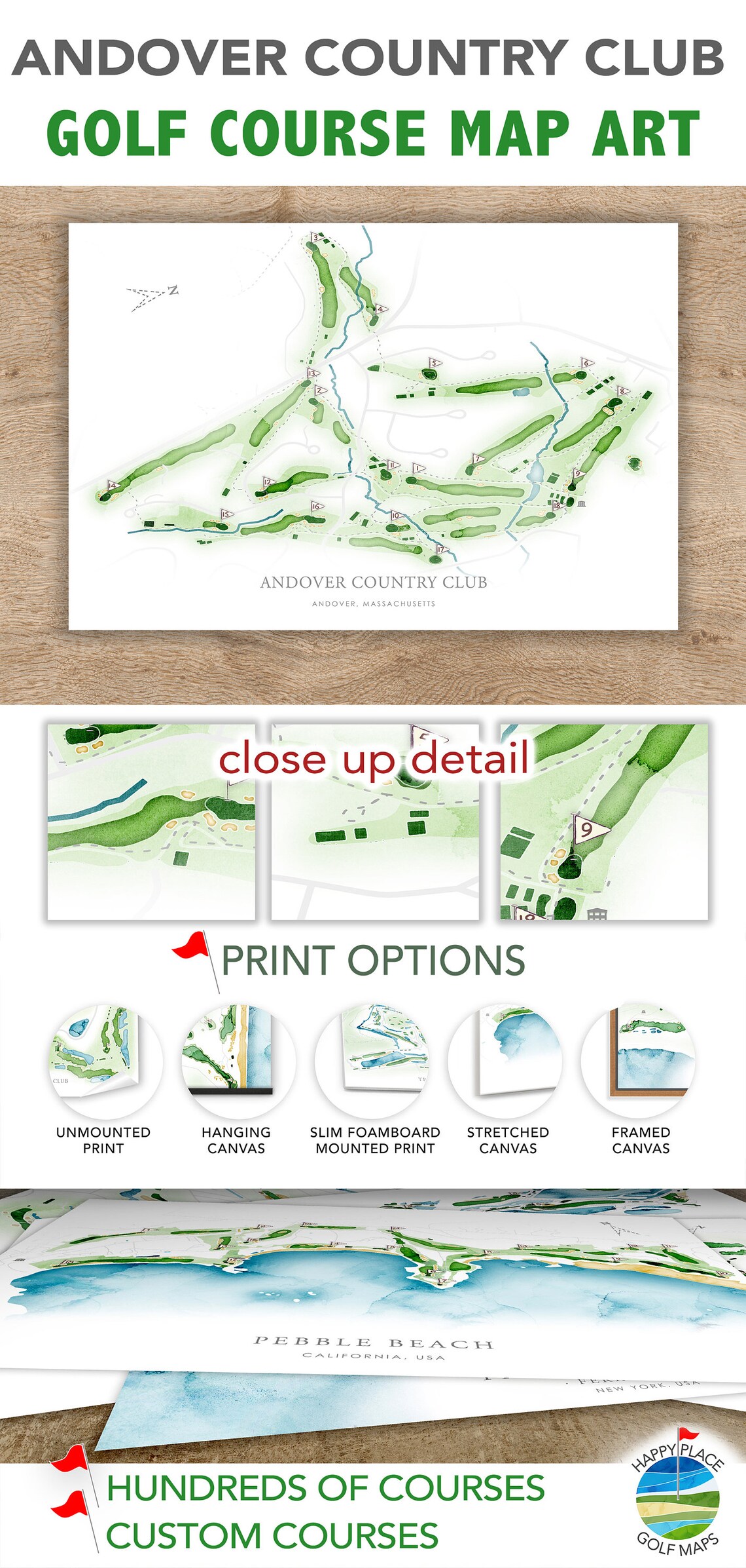 Andover Country Club Golf Course Map, Golf Map Course Layout, Fairways ...