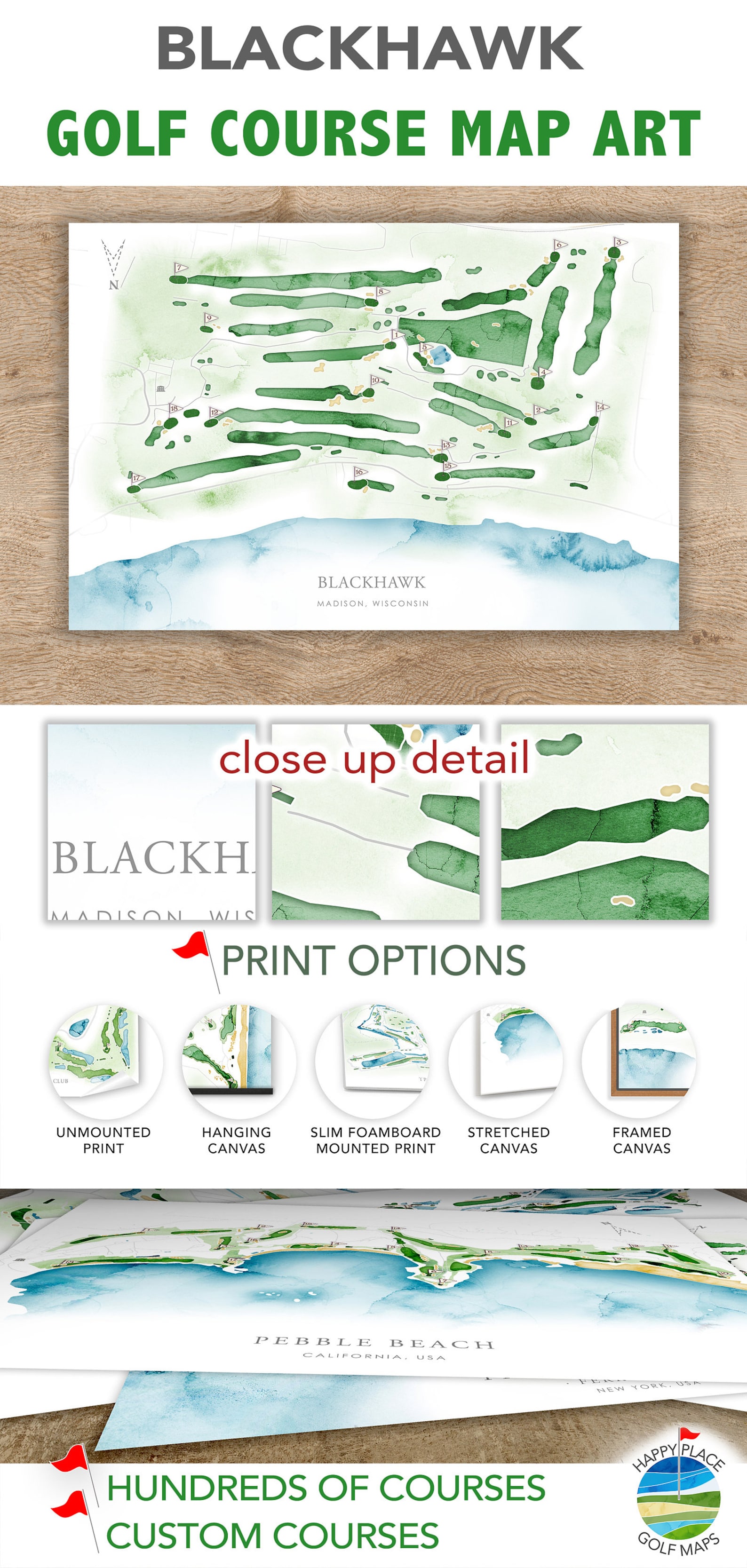 Blackhawk Golf Course Map, Layout Golf Course in Wisconsin ...