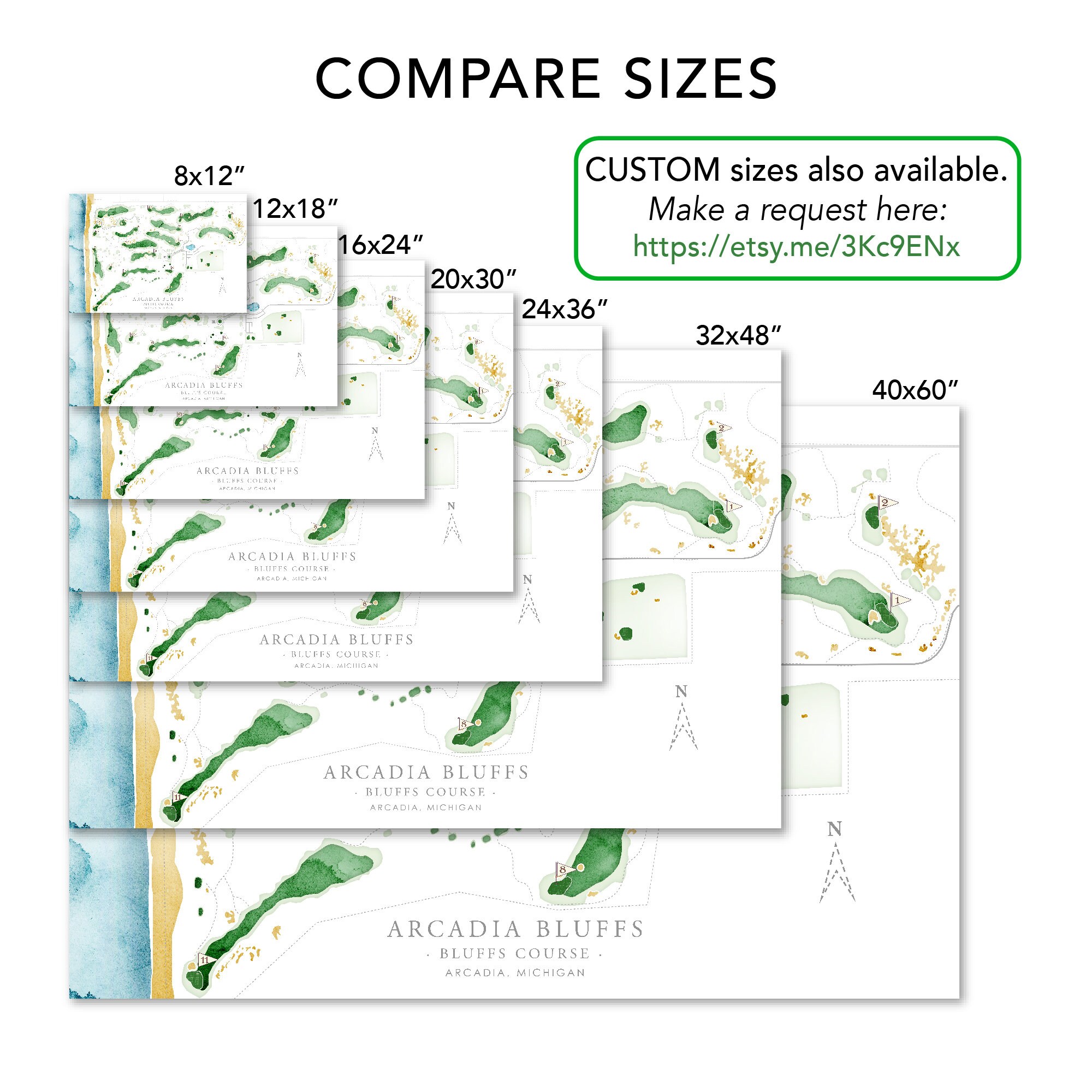 Arcadia Bluffs Golf Course Layout of Michigan Course for Golfer, Games ...