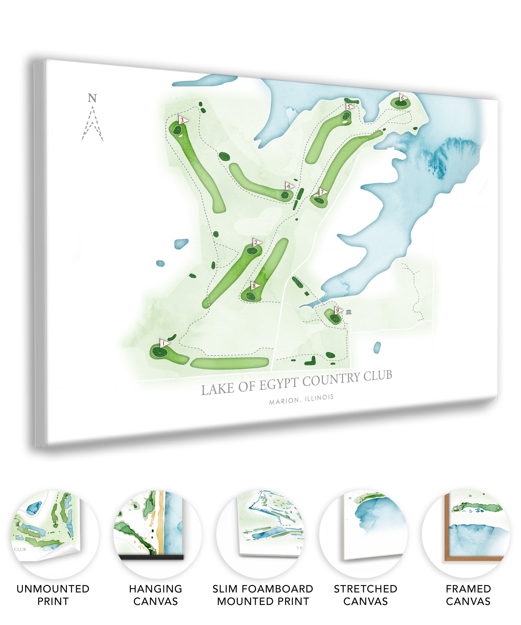Lake of Egypt Country Club Golf Course Map, Layout of Fairways ...