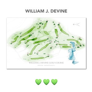 William J. Devine Golf Course Map, Layout Golf Course in MA Golfer ...