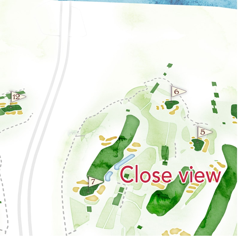 Oakmont Golf Course Map Print, Layout of PA Course for Golfer, Country ...