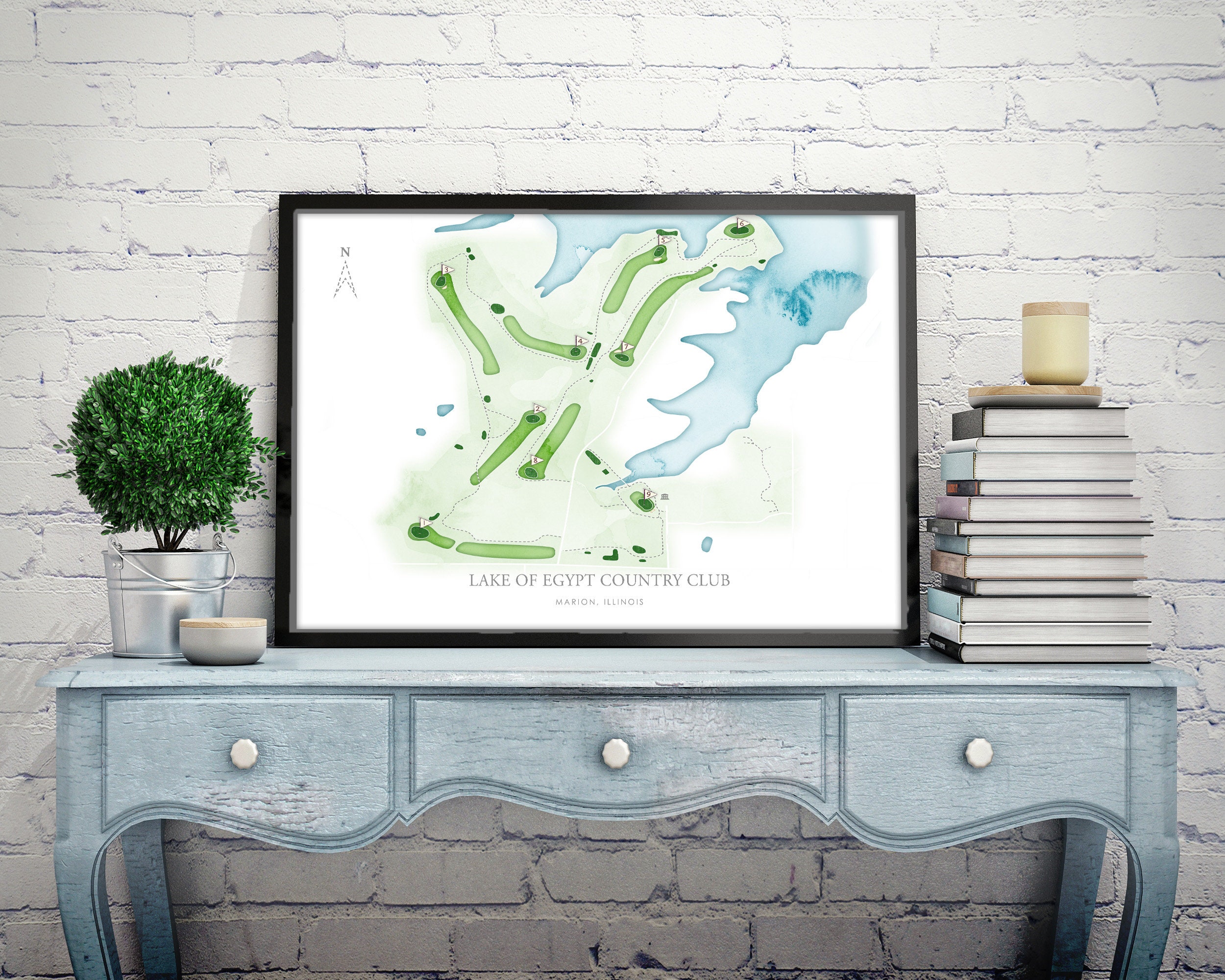 Lake of Egypt Country Club Golf Course Map Layout of - Etsy