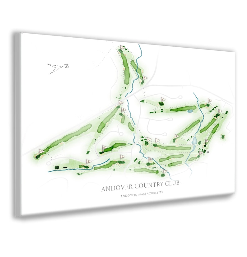 Andover Country Club Golf Course Map, Golf Map Course Layout, Fairways ...