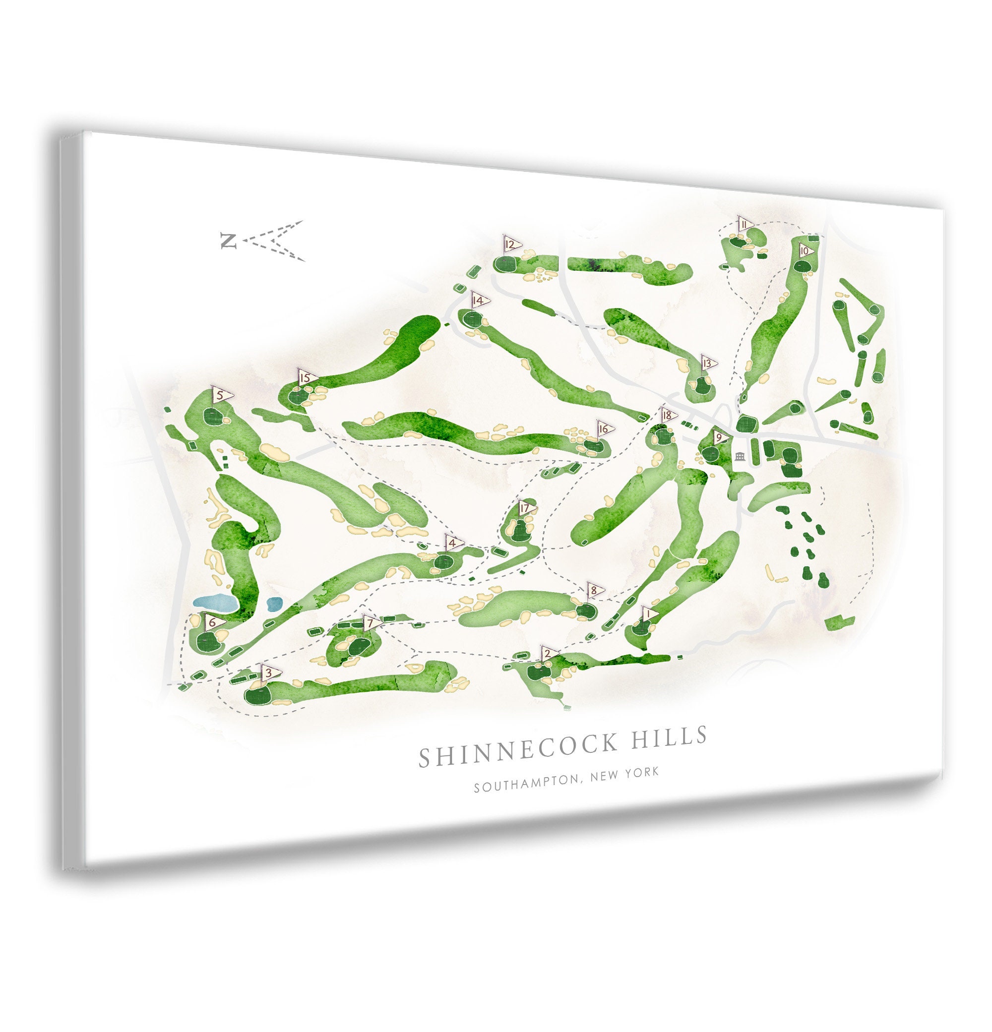 Shinnecock Hills Golf Course Map, New York Layout, Long Island Golfer ...