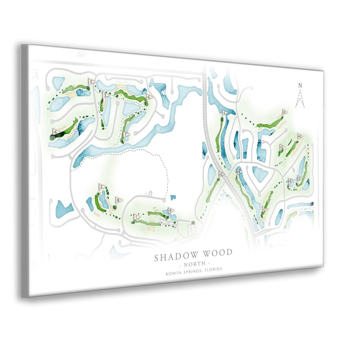 Shadow Wood Golf Course Map Layout of North Course, Florida Golfer ...