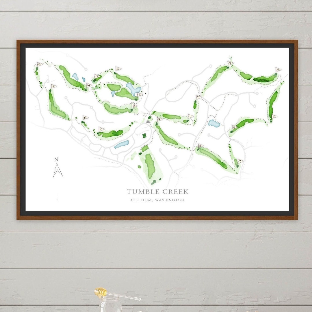 Tumble Creek Golf Course Map, Washington Course Layout Print Golf Map ...