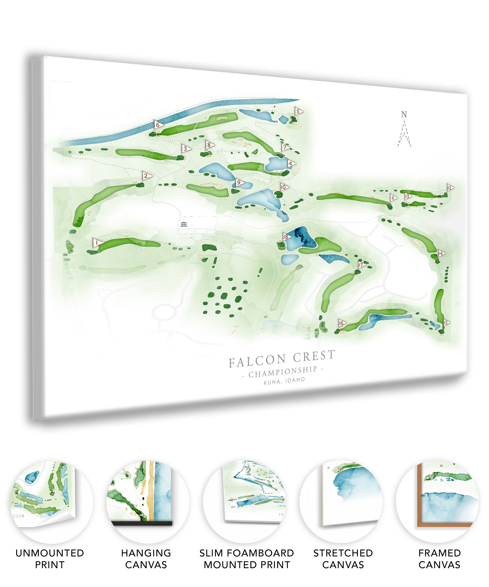 Falcon Crest Golf Course Map, Championship Course ID Golf Layout ...