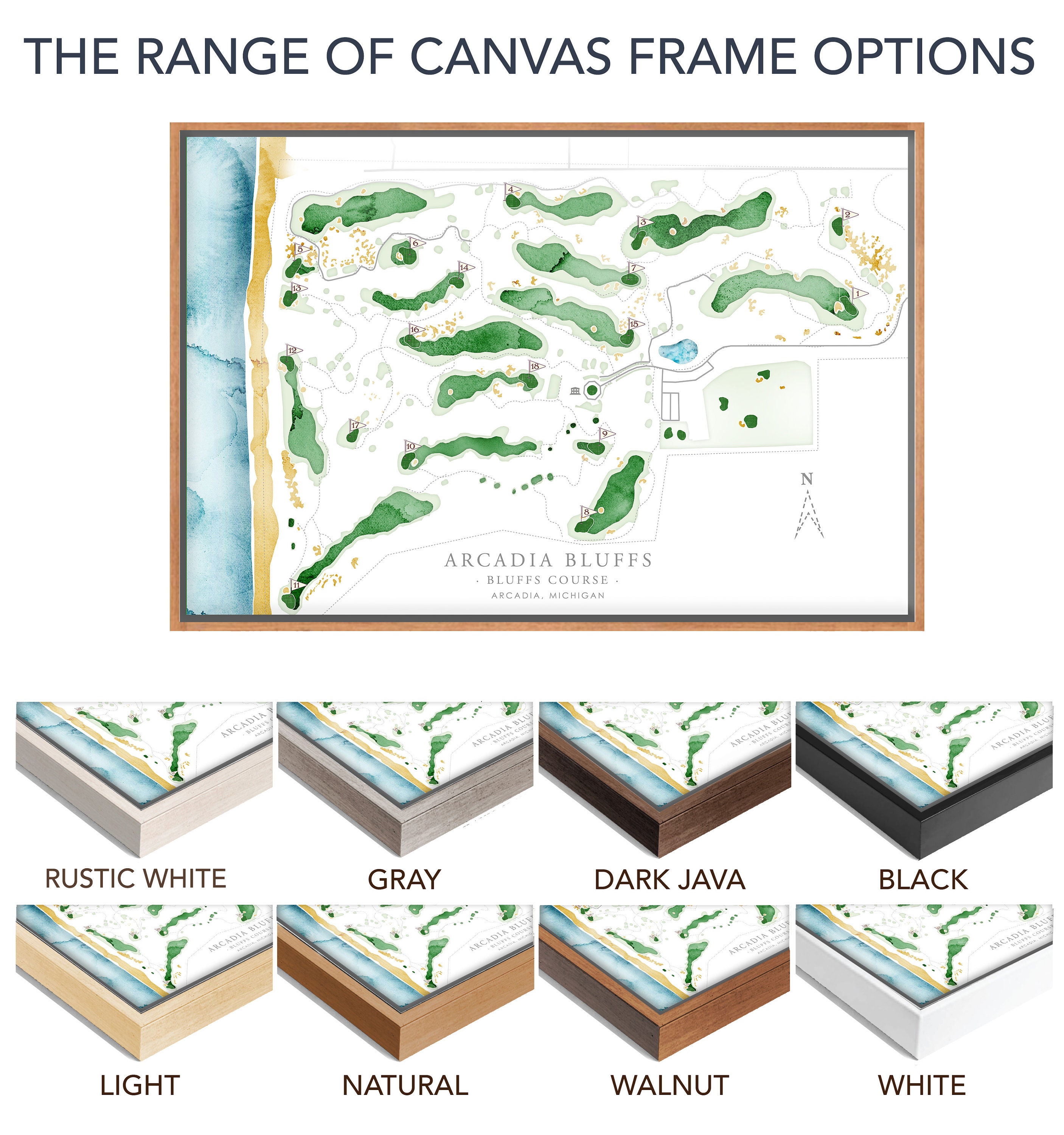 Arcadia Bluffs Golf Course Layout of Michigan Course for Golfer, Games ...