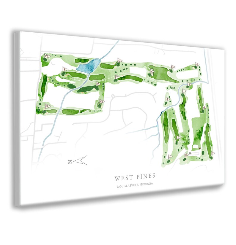 West Pines Golf Course Map, Course Layout of Georgia Golf Map for ...