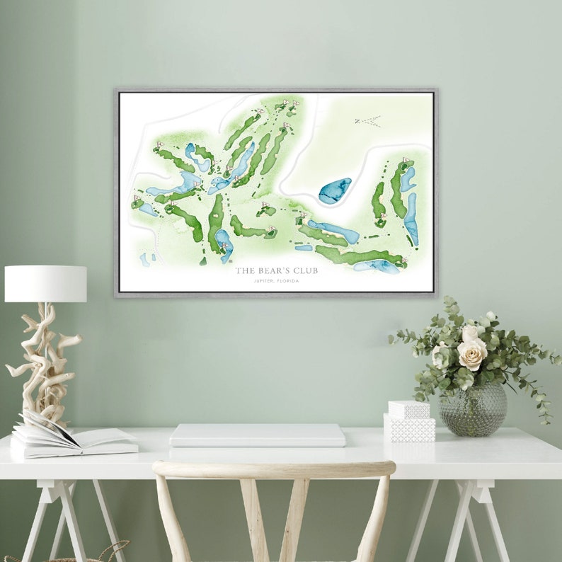 The Bear's Golf Course Map, Jupiter Florida Club Course Layout, Golf ...