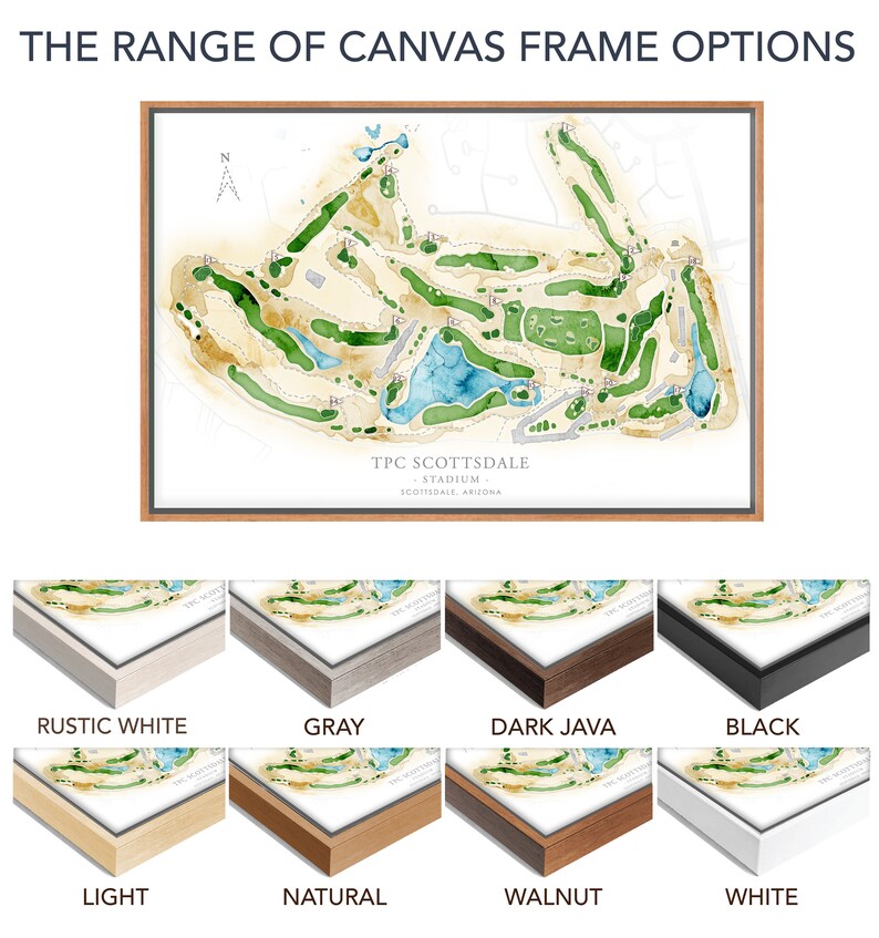 TPC Scottsdale Golf Course Map, Stadium Course Layout, AZ Golf Print ...
