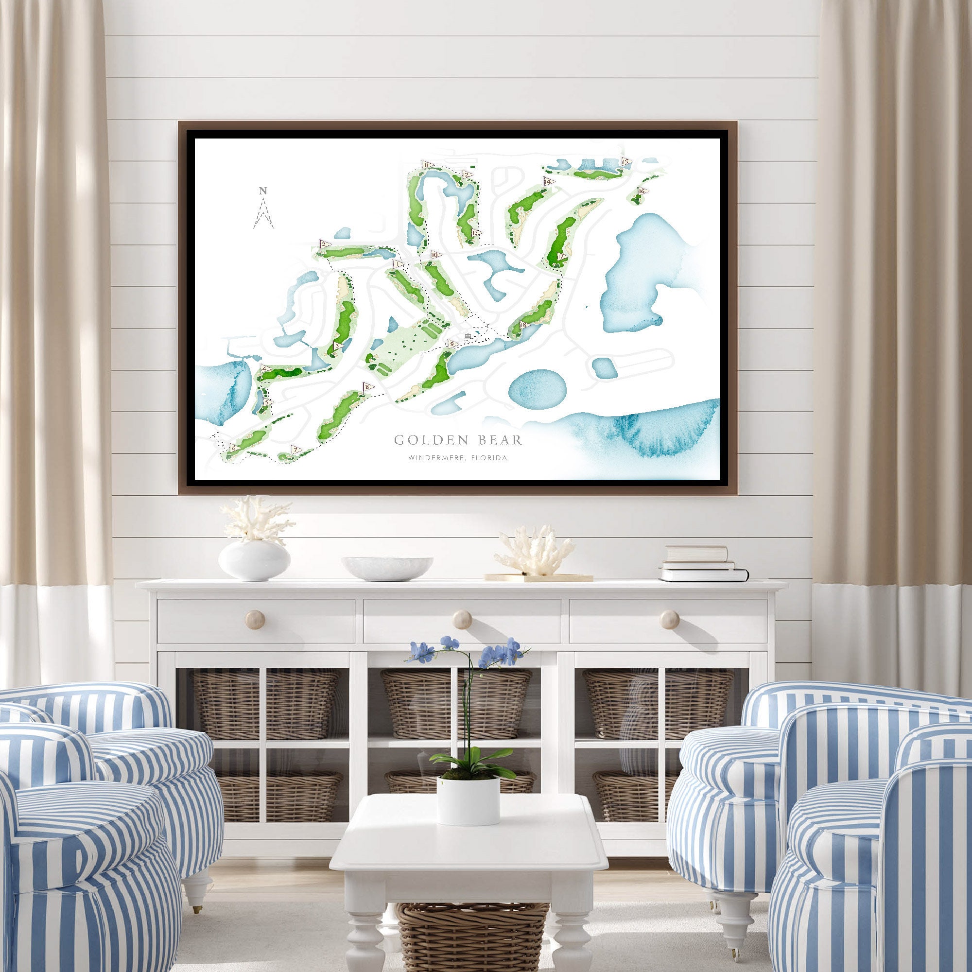 Golden Bear Club Golf Course Map, Windermere Golf Course Layout Print ...