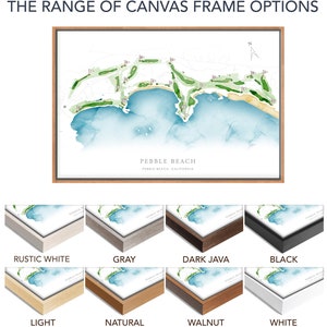 Pebble Beach Golf Course Map, Watercolor Style Golf Layout of Course ...