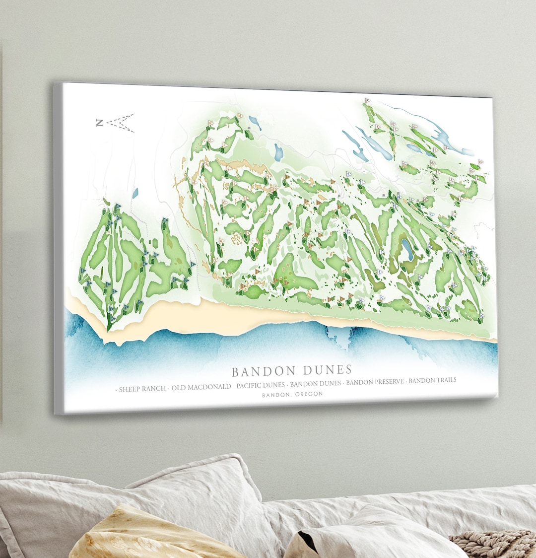 6 Bandon Dunes Golf Courses Map, Sheep Ranch,old Macdonald Pacific ...