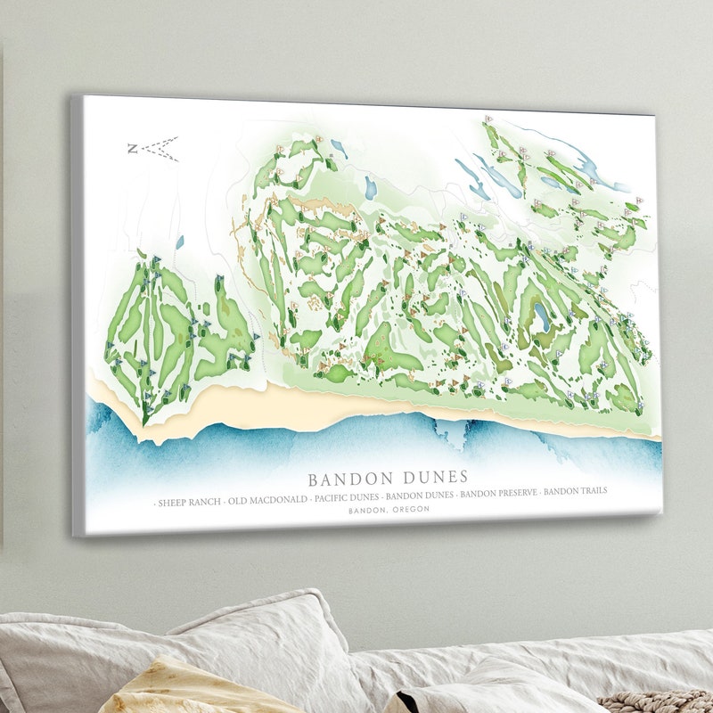 Golf Art Bandon Dunes - Etsy