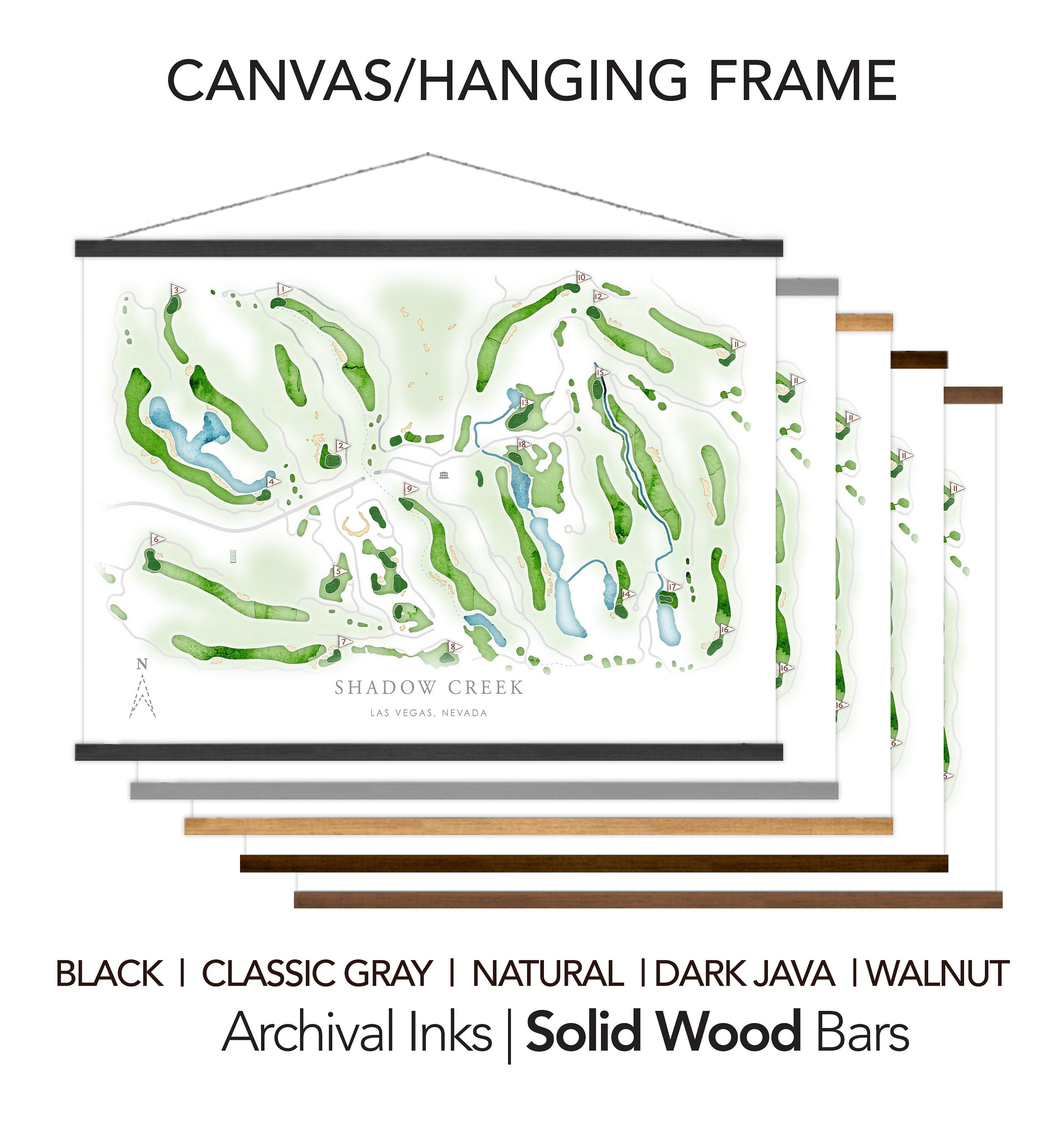 Shadow Creek Golf Course Map Layout of Course for Las Vegas Golfer, RV ...