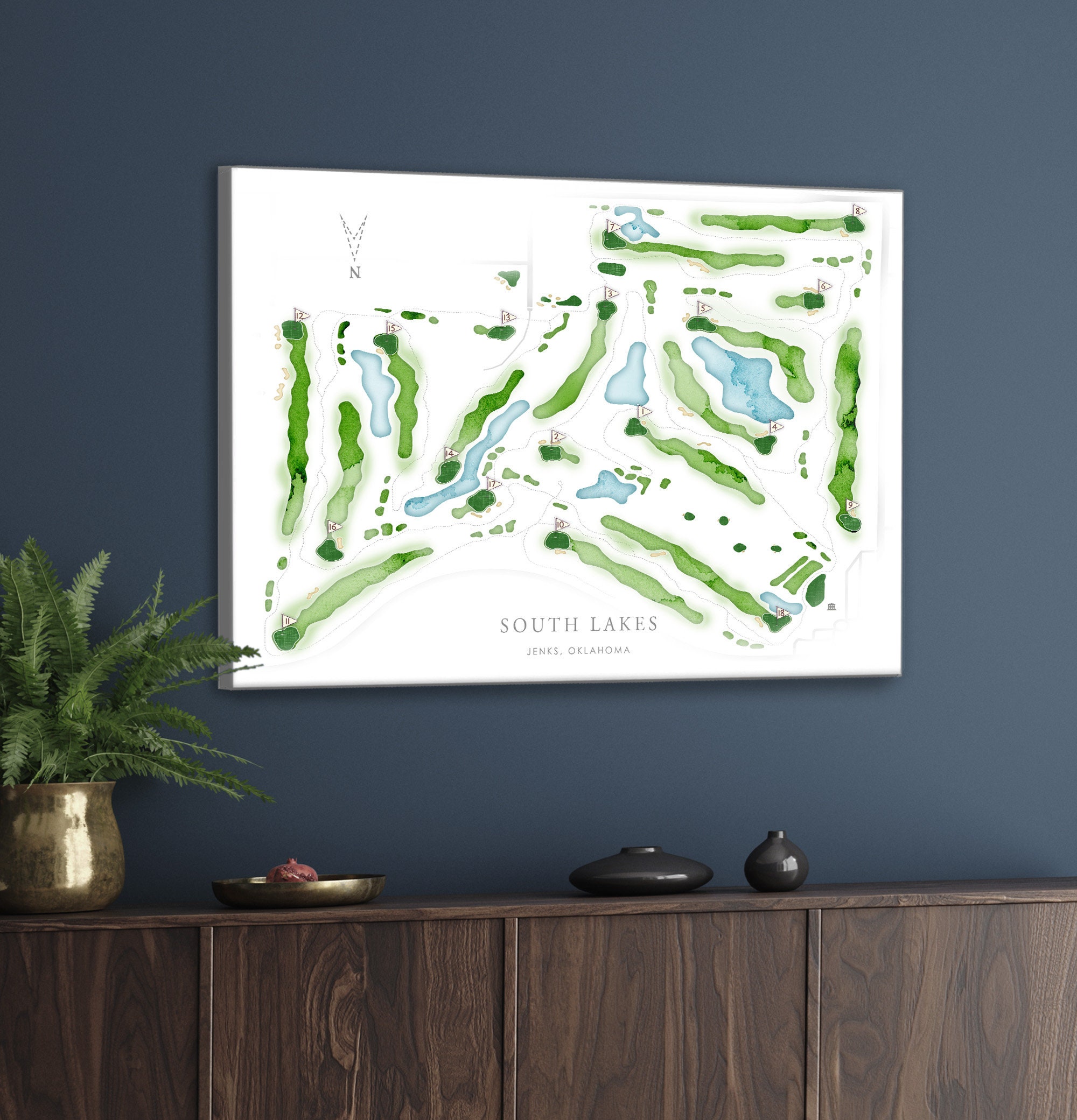 South Lakes Golf Course Map, Oklahoma Course Layout, Map of Golf Course ...