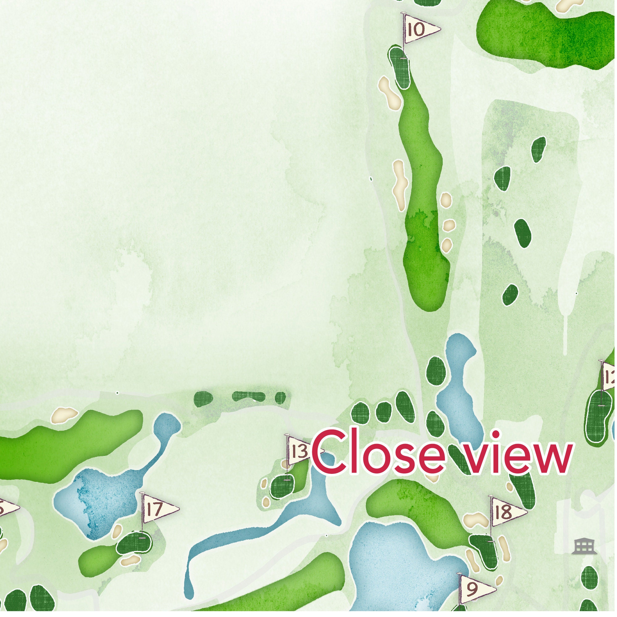 Watson's Glen Golf Course Map, Ontario Golf Map, Unique Golf Gift Decor ...