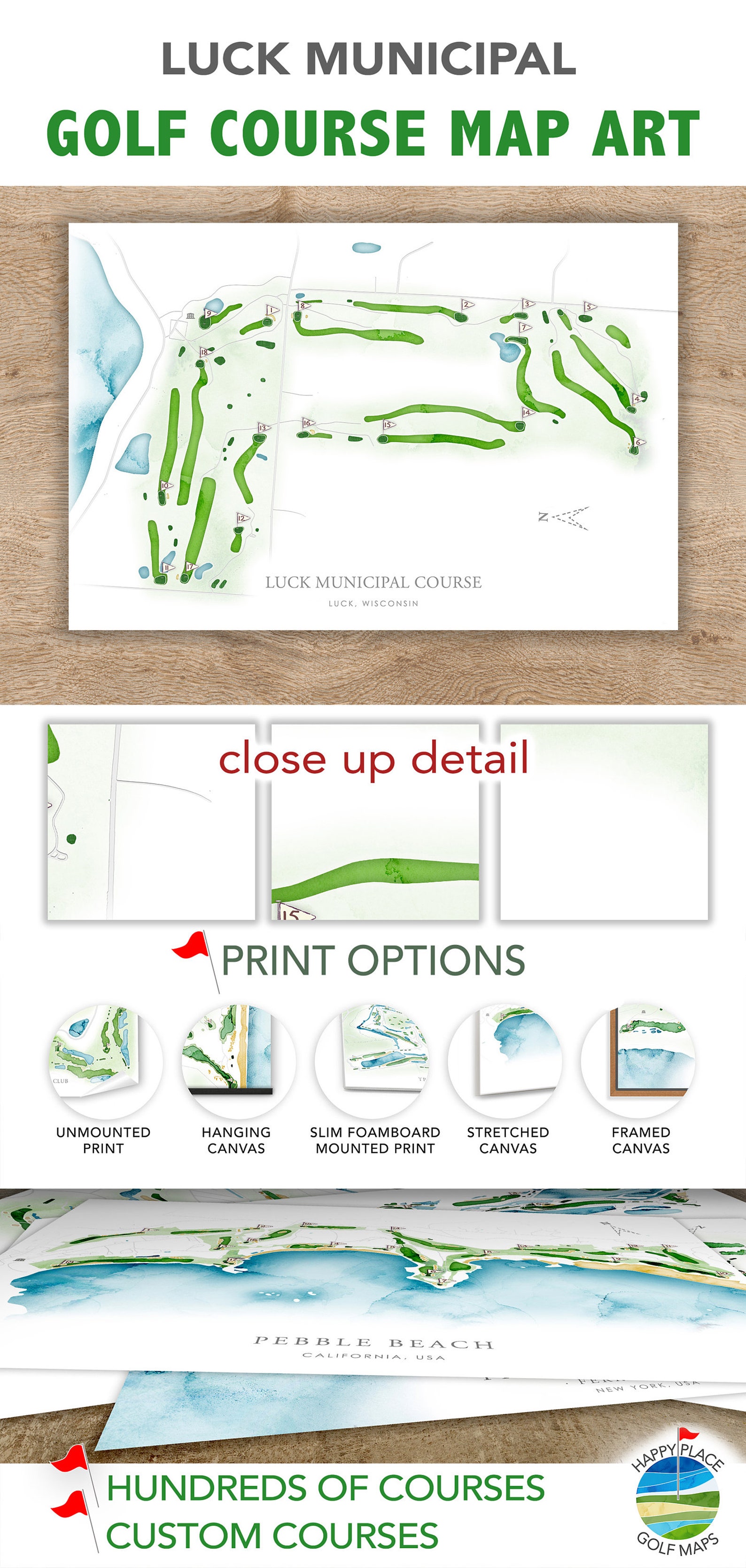 Luck Municipal Golf Club Course Map, Local Wisconsin Golf Course Layout ...