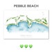Pebble Beach Golf Course Map, Watercolor Style Golf Layout of Course ...