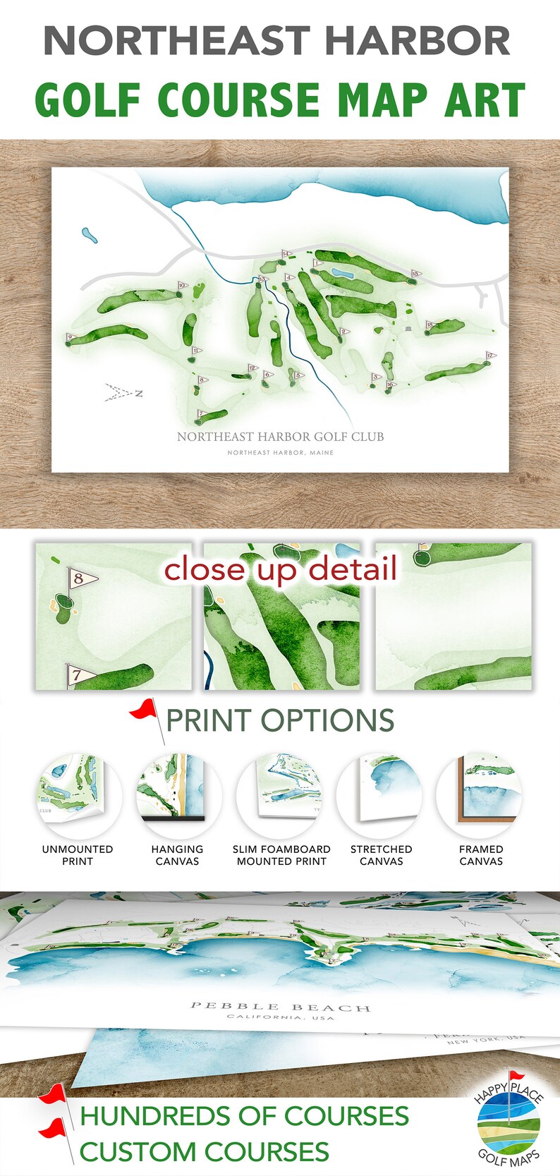 Northeast Harbor Golf Course Map Layout of Course for Maine Golfer ...