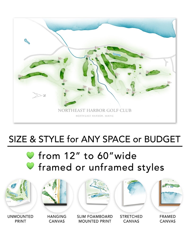 Northeast Harbor Golf Course Map Layout of Course for Maine Golfer ...