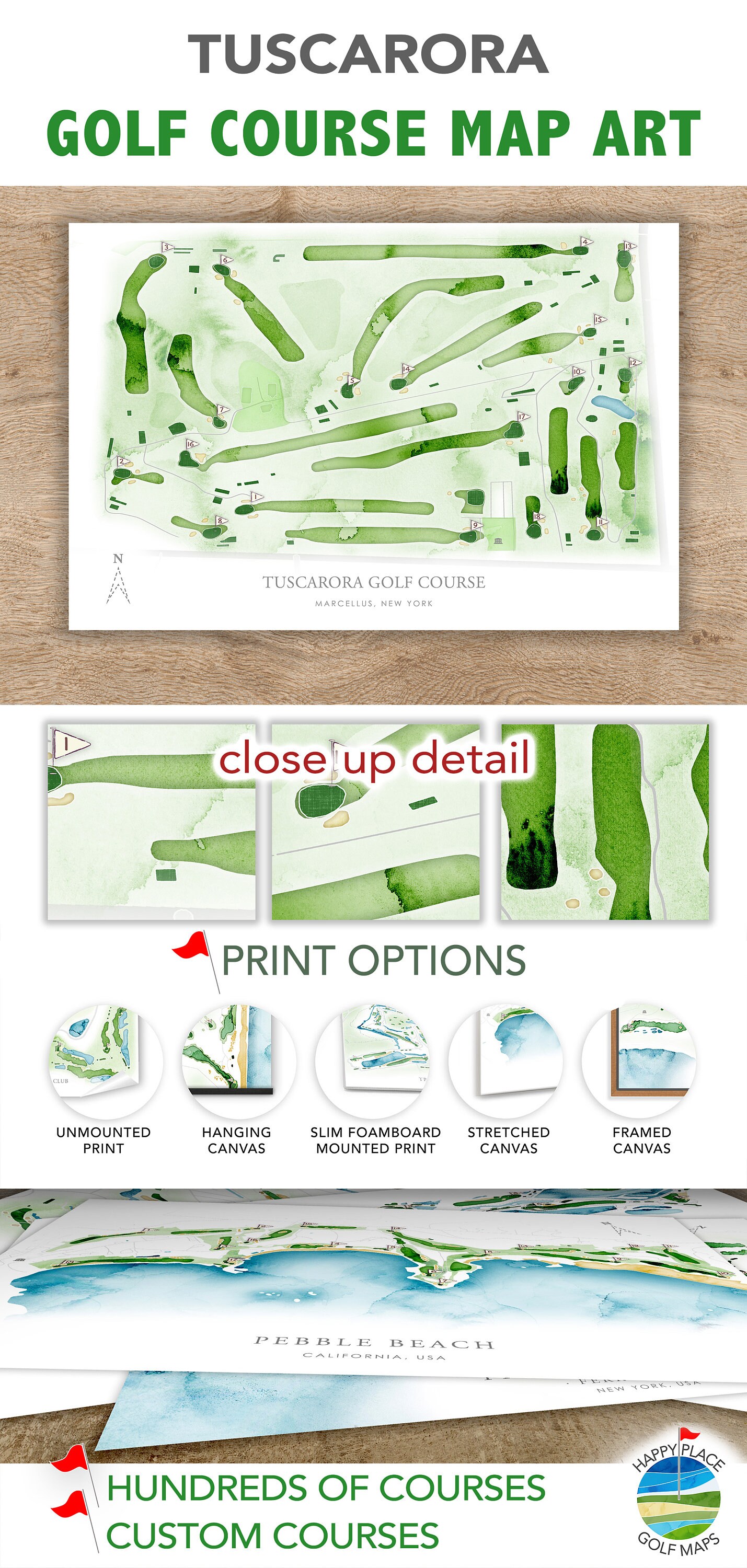 Tuscarora Golf Club Course Map, Local New York Golf Course Layout, NY ...