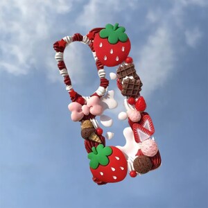 Cute Strawberry Cream Phone Case for iPhone Air 17e 16 15 14 13 Pro Max ...
