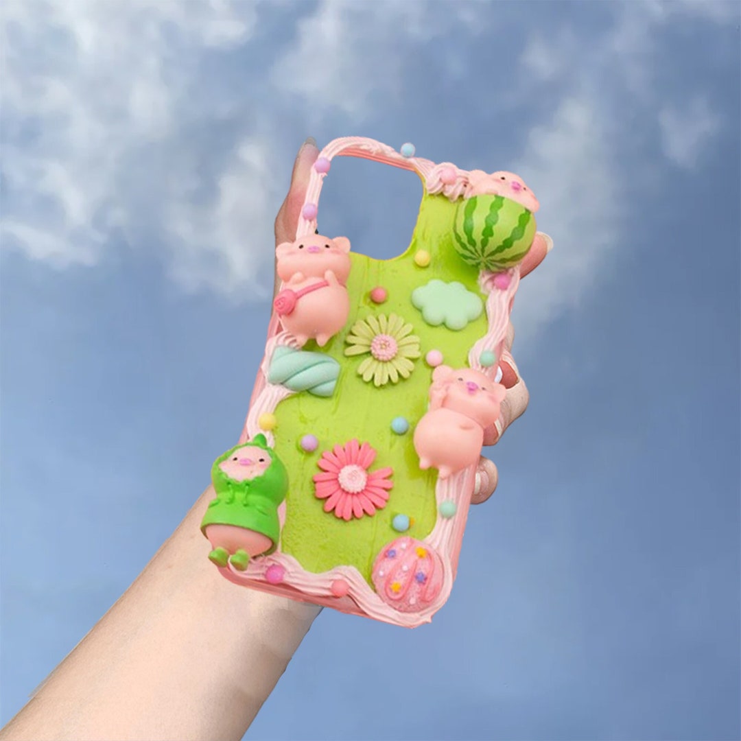 Cute Cartoon Pig 3D Cream Phone Case for iPhone Air 17e 16 15 14 13 Pro ...