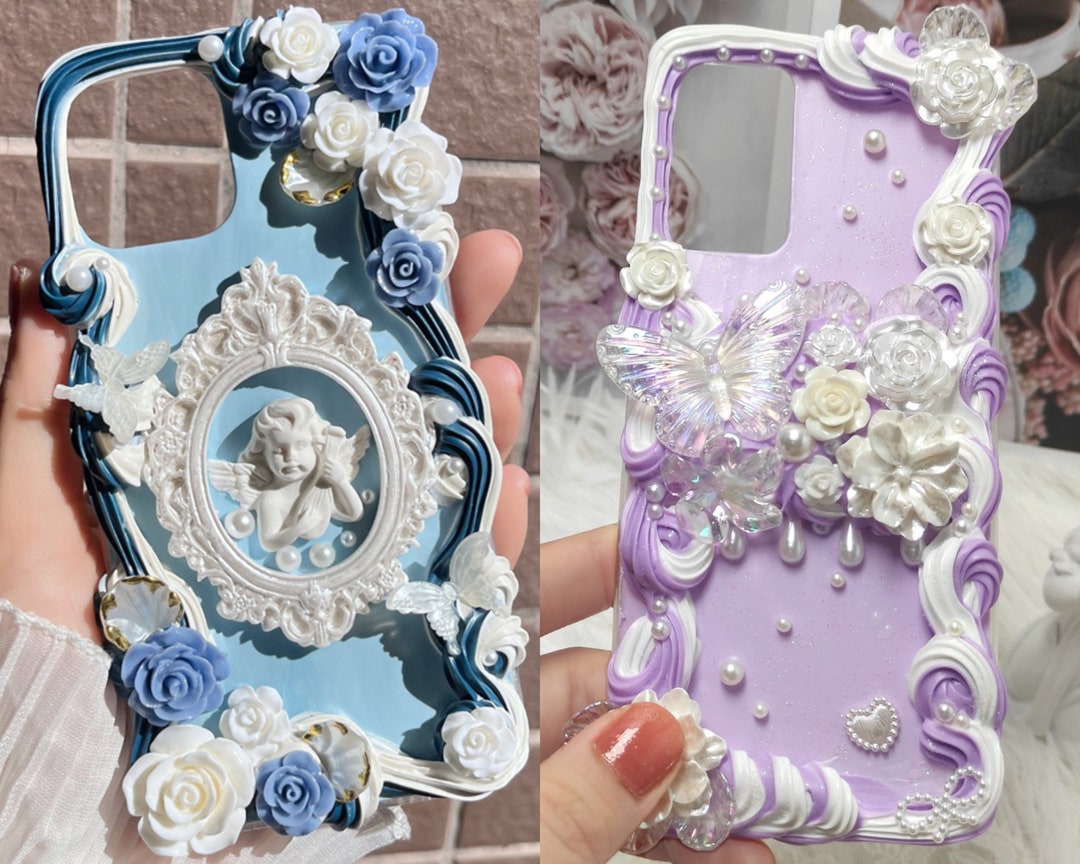 Retro Style Baroque Cream Phone Case, iPhone 15 14 Pro Max 13 Pro ...