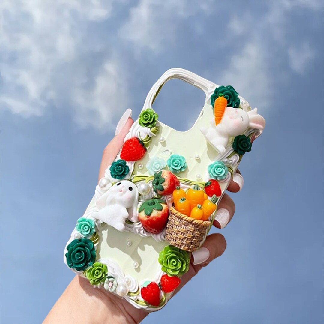 Cream Glue Phone Case With Chain for iPhone 17 16e 16 15 14 13 12 Pro ...