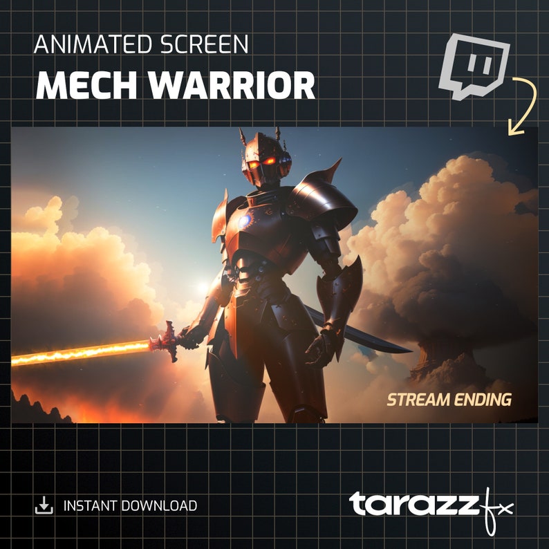ANIMATED Mech Warrior Twitch Screens / Animation Screens / - Etsy