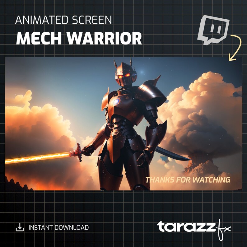 ANIMATED Mech Warrior Twitch Screens / Animation Screens / - Etsy