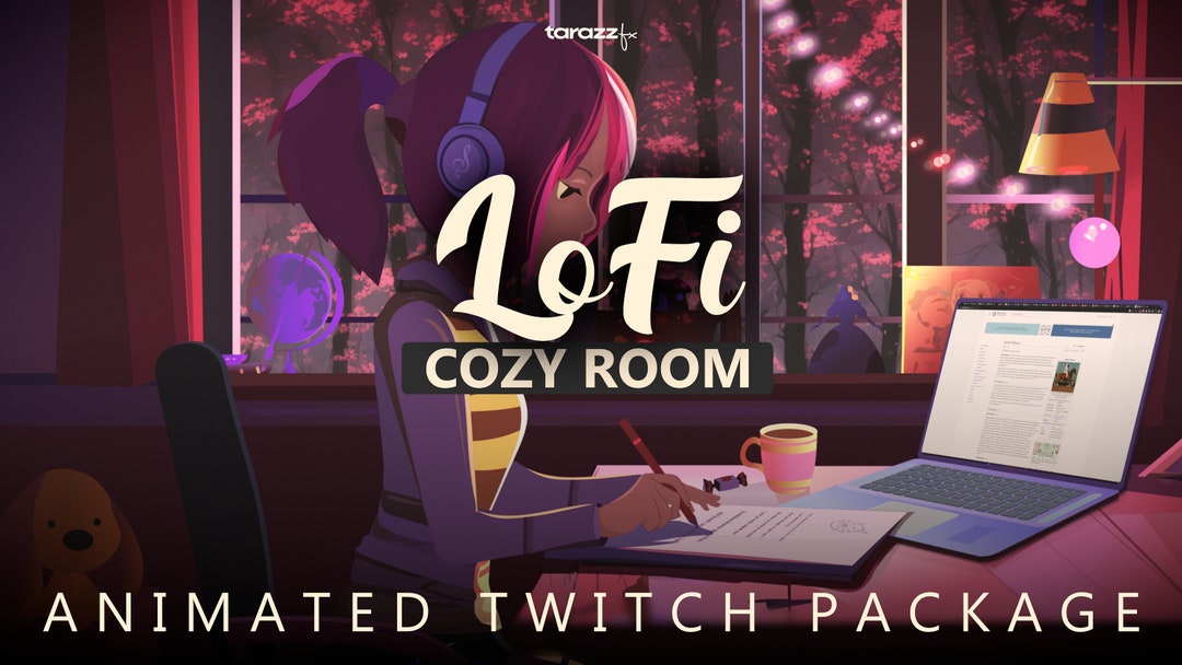 Lofi Cozy Room Stream Screen / Lofi Girl / Twitch Animated Package - Etsy