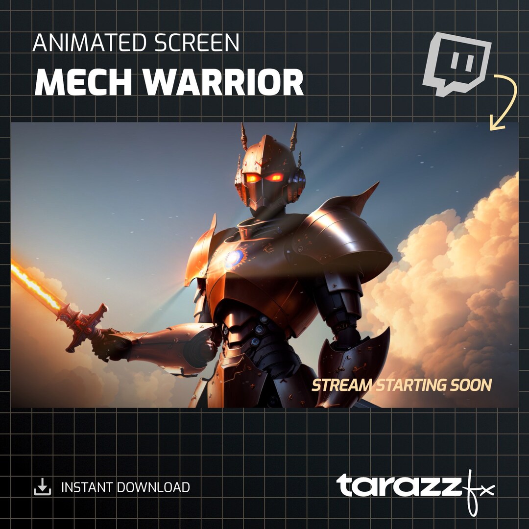 ANIMATED Mech Warrior Twitch Screens / Animation Screens / Mechanic ...