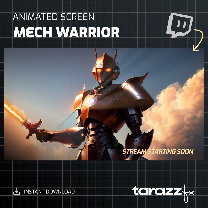 ANIMATED Mech Warrior Twitch Screens / Animation Screens / - Etsy